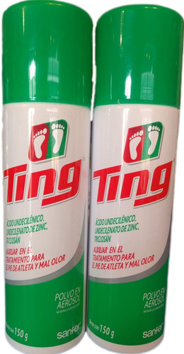 Ting Polvo En Aerosol Para El Mal Olor Pack 2Pzas | Farmametropolis