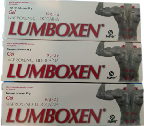 Lumboxel Gel Naproxeno Lidocaina 35g Pack 3Pzas | Farmametropolis