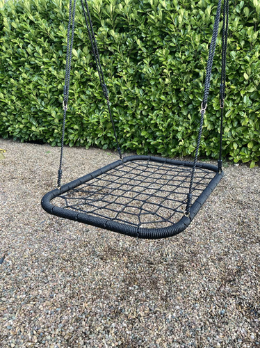 Rectangular Crow Nest Swing Seat for climbing frame Black 1200 x 800mm ...