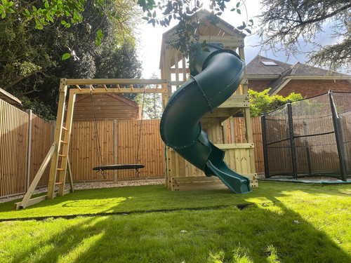 7ft Tube Twist Tunnel Slide for Climbing Frames Heavy-Duty Outdoor ...
