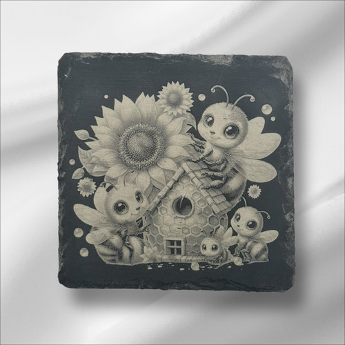Happy Bee Vol 1 Slate Coasters | Gammy’s Happy Bees