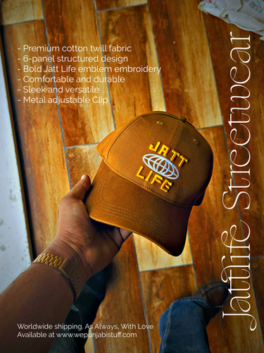 Jatt life Streetwear 3D Cotton Twill Premium Cap | We Punjabi Stuff