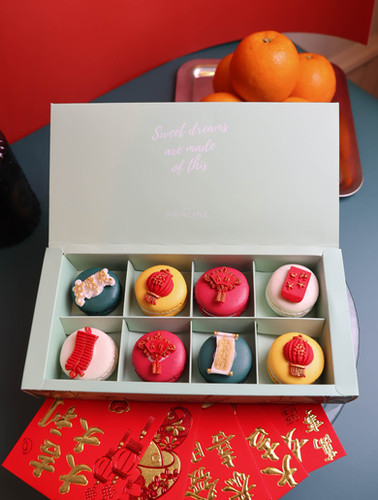 Chinese newyear festive macaron | sweetscottage