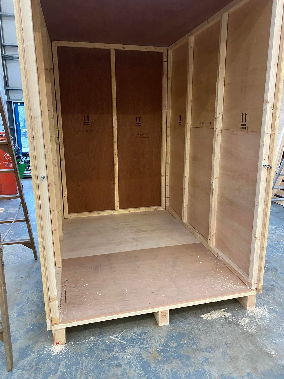 Wooden warehouse storage container boxes | M&S Boxes and packaging Ltd