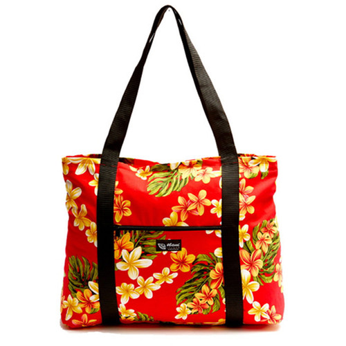 Cute Plumeria Shopping Bag w/Zipper | Nani Island