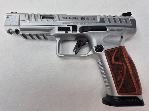 CANIK SFX Rival S, Chrome W/Mahogany Grip 9mm, 18+1 | Milwaukee Tactical