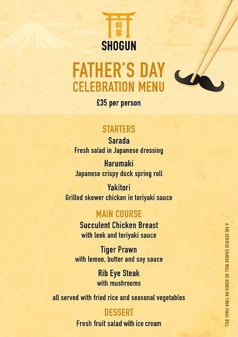 Shogun Sushi Bar & Teppan Yaki | Special menu