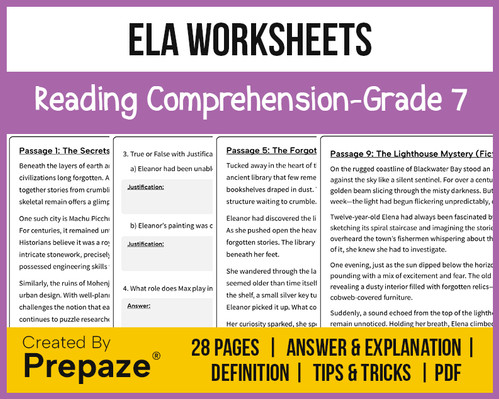 Reading Comprehension - Grade 7 | Ace Academic Publish