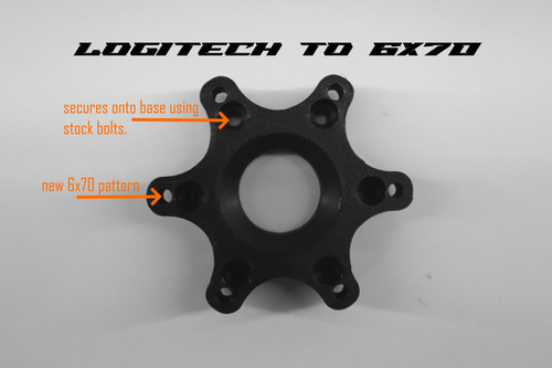 Logitech to 6x70mm Wheel adapter | ATSAccessories.com