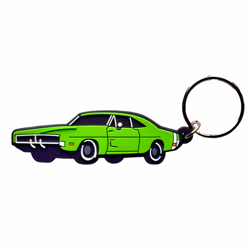 Dodge Charger Keychain (Bright Green Metallic) | Vintage LTD.