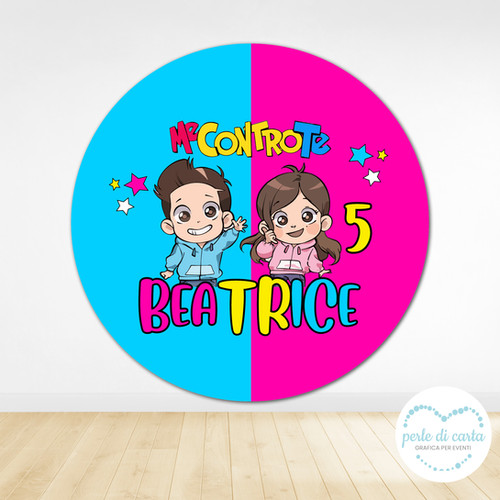 ME CONTRO TE BABY backdrop digitale | Perle di Carta