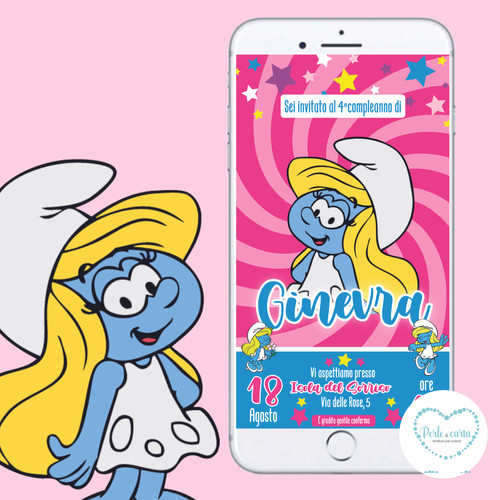 PUFFETTA invito digitale compleanno | Perle di Carta