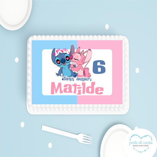 STITCH cialda torta compleanno | Perle di Carta
