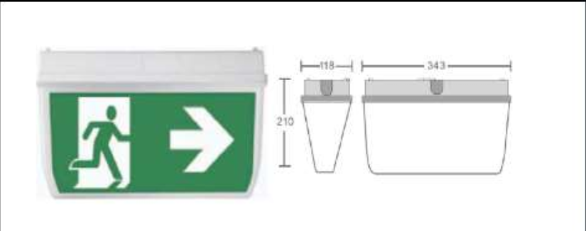 Exit Emergency Lighting AXL-P20/4W | Aksel