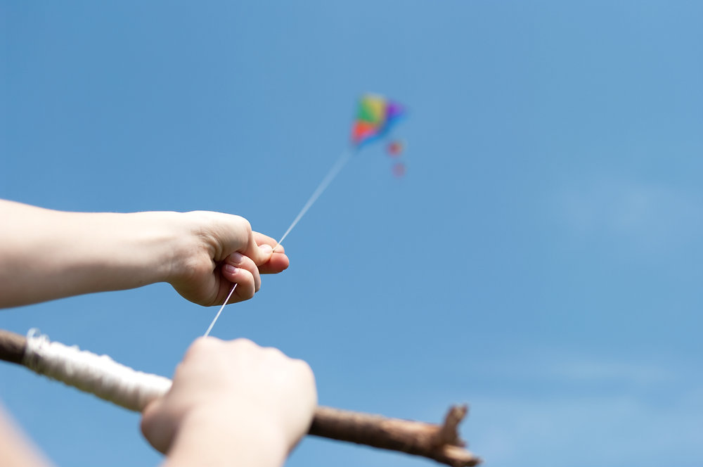 Master and kite flying