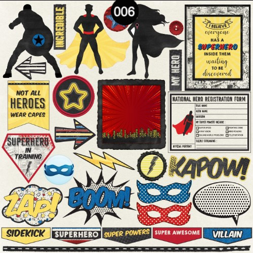 Comic Hero Paper Collection | Scrap Collections