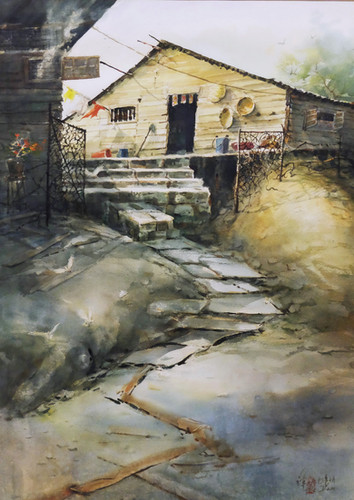OLD HOUSE 山坡上的老木屋 (1993) | THAM PENG CHOON 谭炳泉 | Younie Gallery