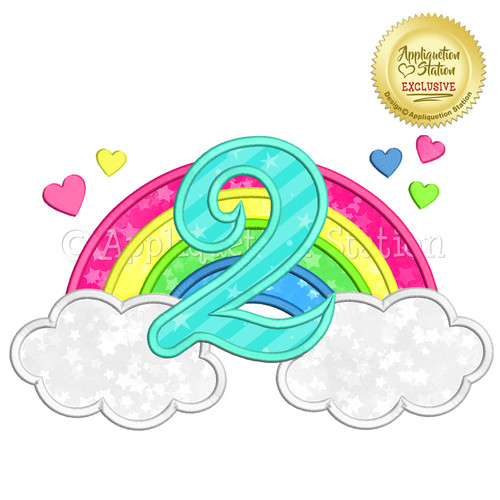 Rainbow Number 2 | appliquetionstation