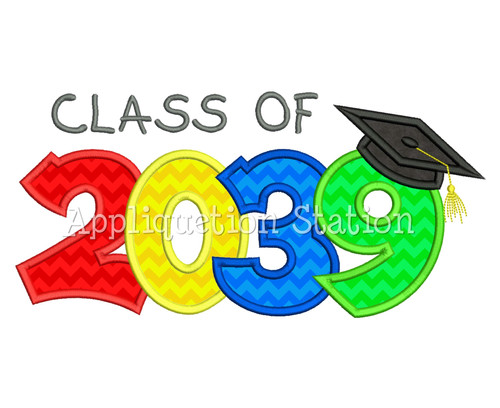 Class of 2039 Graduation Cap | appliquetionstation