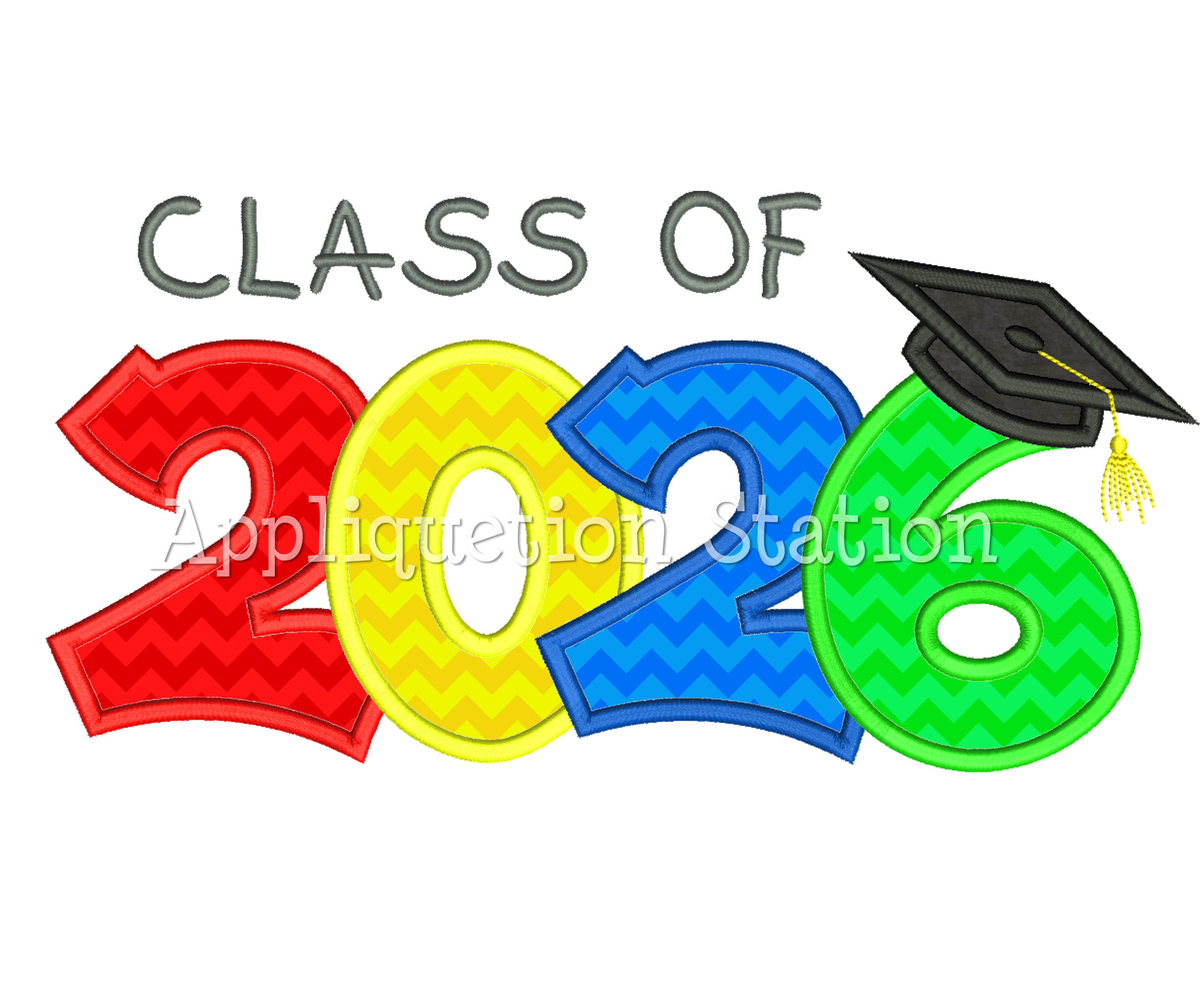 Class of 2026 Graduation Cap | appliquetionstation