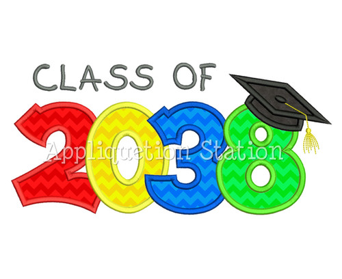 Class of 2038 Graduation Cap | appliquetionstation