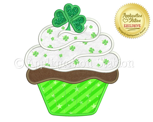 Shamrock Cupcake | appliquetionstation