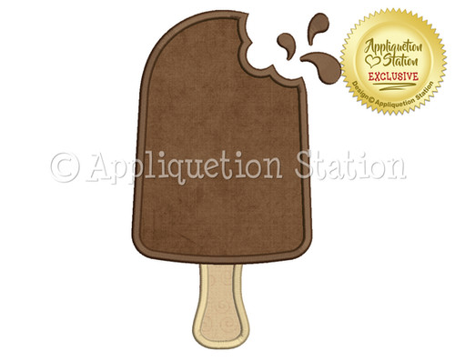 Popsicle with Missing Bite | appliquetionstation