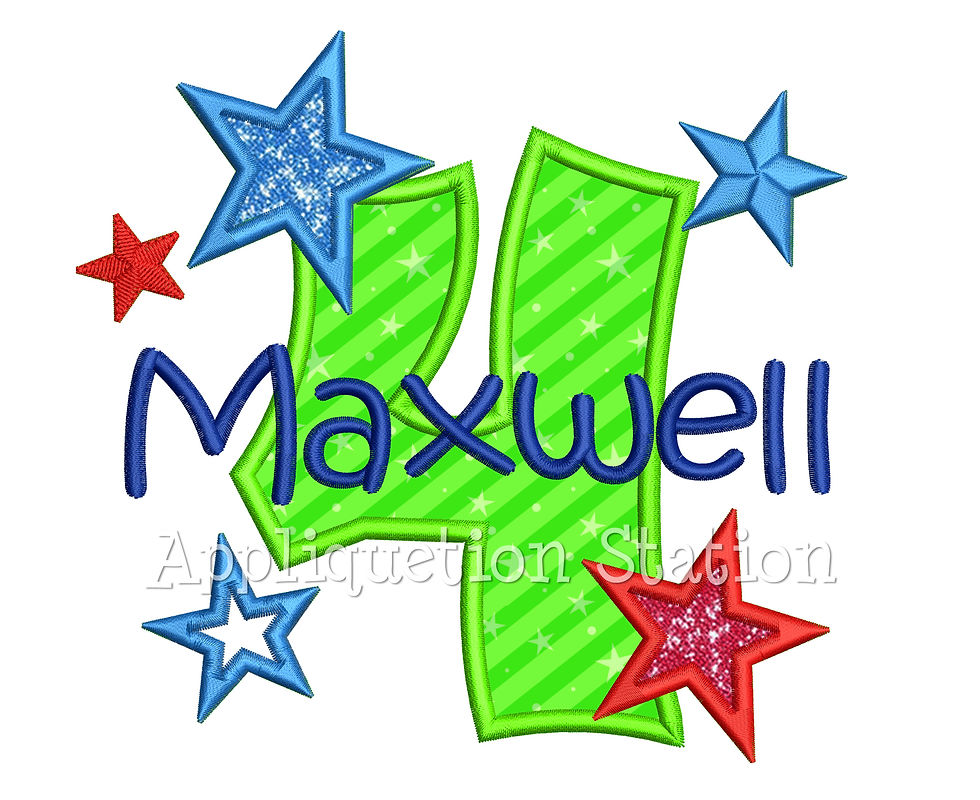 Boy Star Number 4 | appliquetionstation