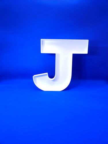 3D printed fillable letter J | Prime3DPrime3D