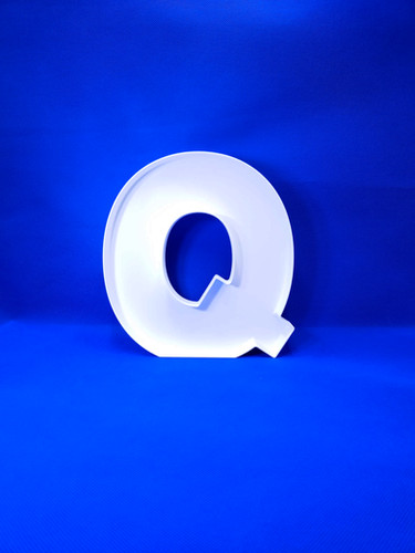 3D printed fillable letter Q | Prime3DPrime3D