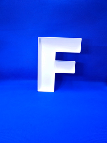 3D printed fillable letter F | Prime3DPrime3D