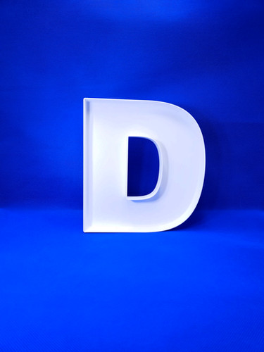 3D printed fillable letter D | Prime3DPrime3D