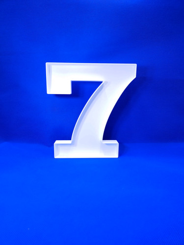3D printed fillable number 7 | Prime3DPrime3D