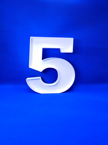 3D printed fillable number 5 | Prime3DPrime3D