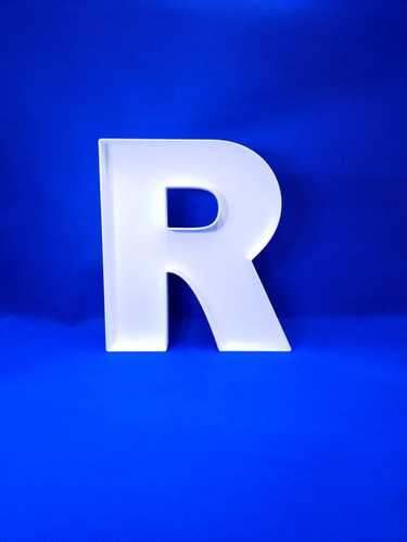 3D printed fillable letter R | Prime3DPrime3D