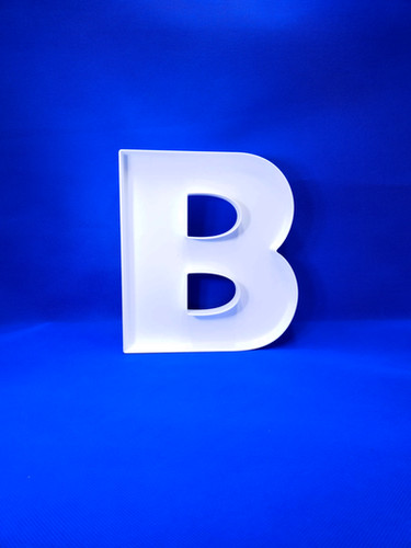 3D printed fillable letter B | Prime3DPrime3D
