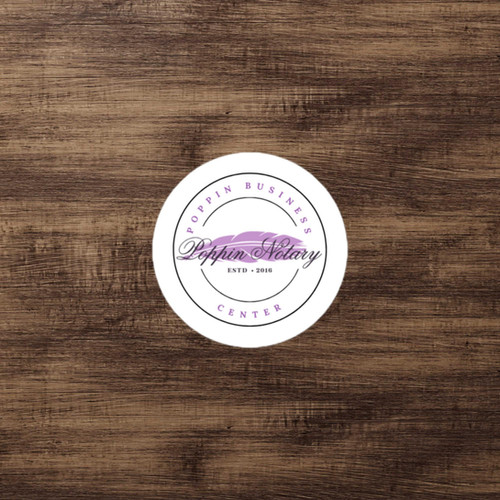 Poppin Circle Logo Sticker | Poppin Business Center