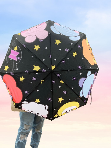 BTS BT21 Black Peeking Umbrella | No Small Dreams Shop