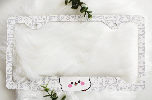 BTS BT21 RJ car plate frame | No Small Dreams Shop