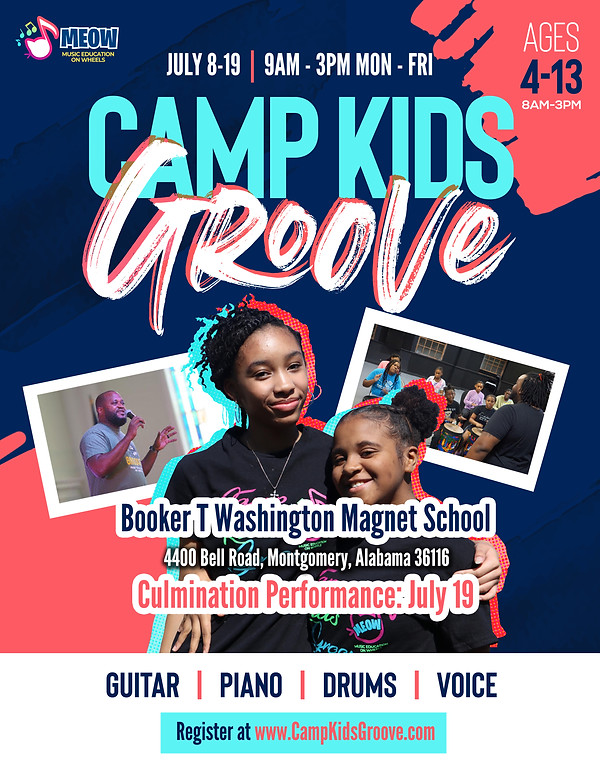 Camp Kids Groove| MEOW Academy|104 Mendel Parkway, Montgomery, Al|