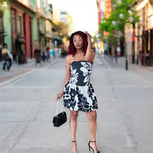 Vintage Halter Bubble Mini Dress | Sole Queen