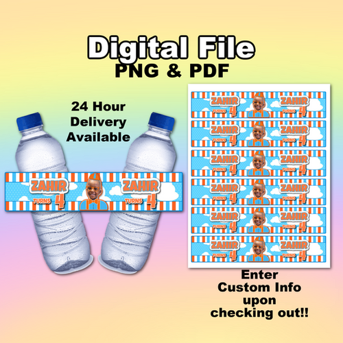 EXCAVATOR CUSTOM PHOTO WATER LABELS | KreativeKraftingLLC