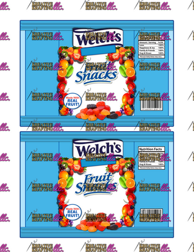 BLUE FRUIT SNACK WRAPPER | KreativeKraftingLLC