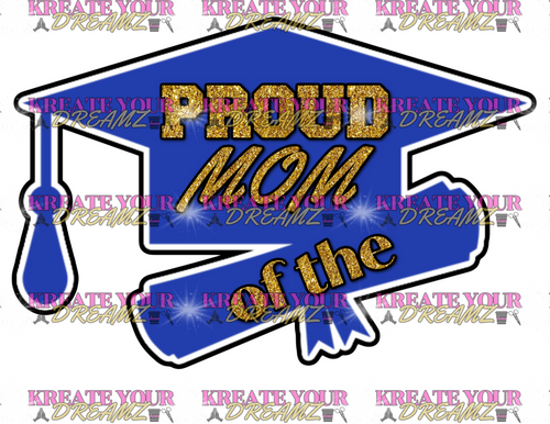 MOM GRAD ROYAL GLD DIPLOMA CAP | KreativeKraftingLLC
