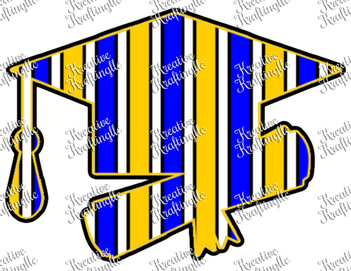 ROYAL YELLOW GRAD DIPLOMA CAP | KreativeKraftingLLC