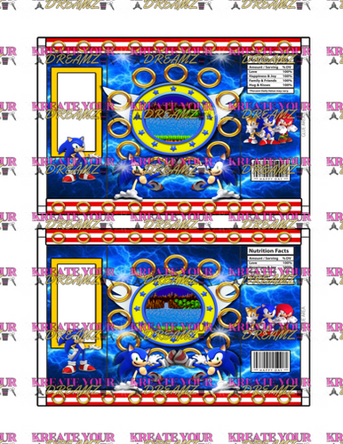 SONIC FRUIT SNACK WRAPPER DESIGN | KreativeKraftingLLC
