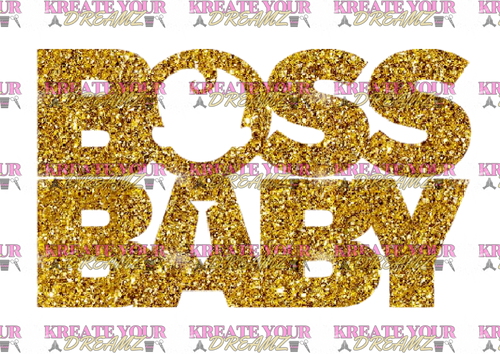 GOLD BOSS BABY LOGO | KreativeKraftingLLC