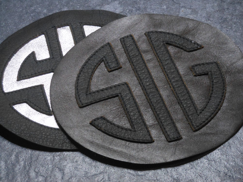 Pew-Pew Layered Leather Patch | a2jacketpatches