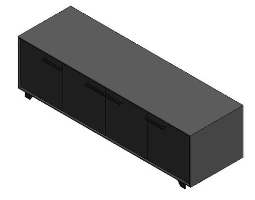 Free revit family download TV Stand and Bookcase_Model I_09 | Virtuarta