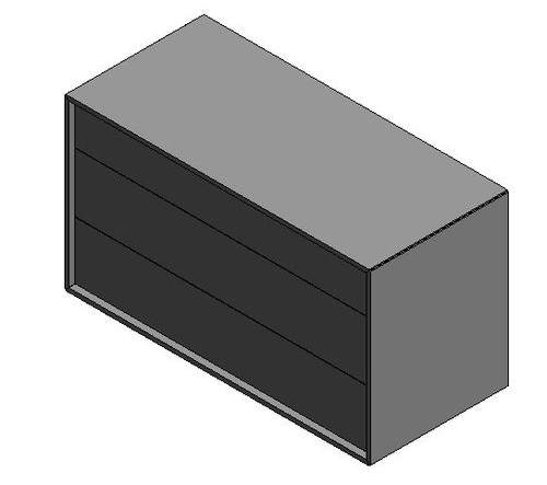 Free revit family download TV Stand and Bookcase_Model II_61 | Virtuarta